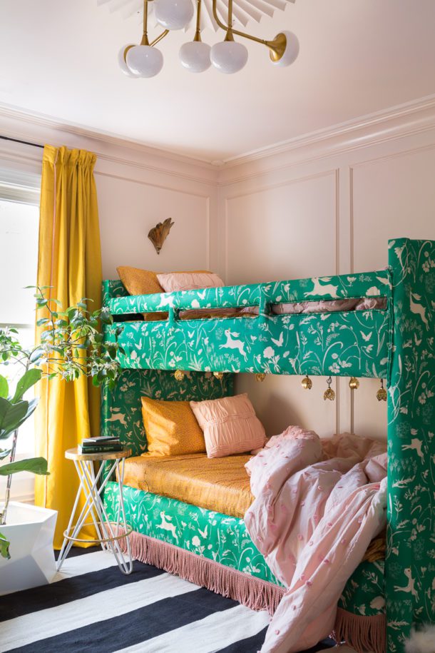 BIG NYNR Reveal | Upholstered Bunk Bed | Eclectic French Bedroom Make ...