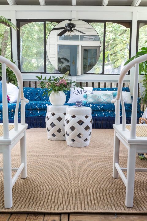 Sunroom Ideas | New Rug and Canopy Swing ⋆ Jewel Marlowe